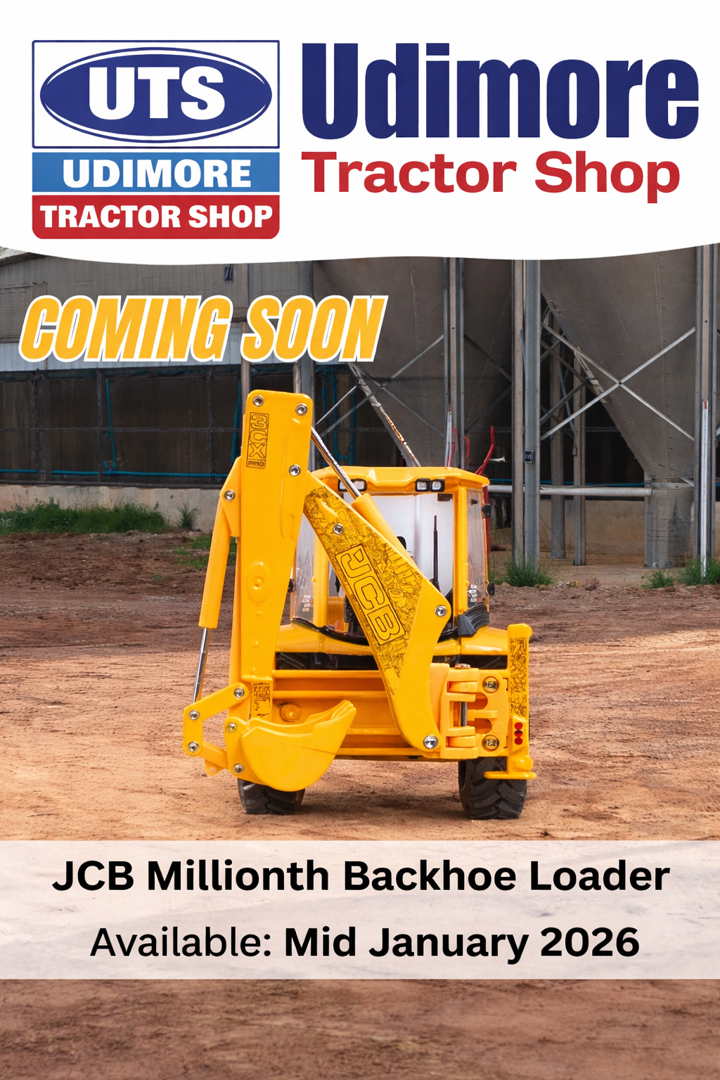 Limited Edition Britains JCB Millionth Backhoe Loader 1:32 scale New B ...