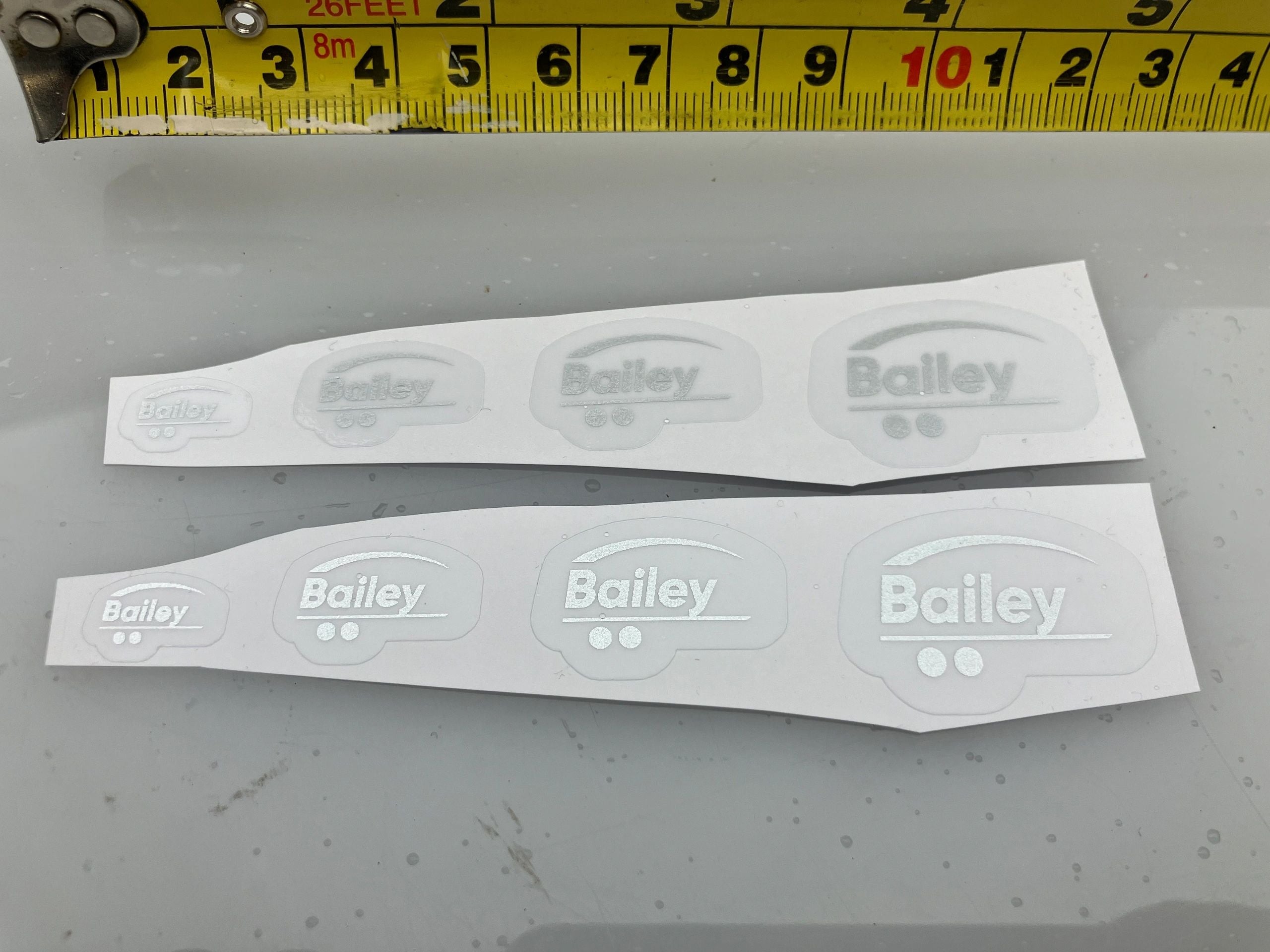 Bailey pre cut Professional High quality vinyl Decals white Bailey dec ...