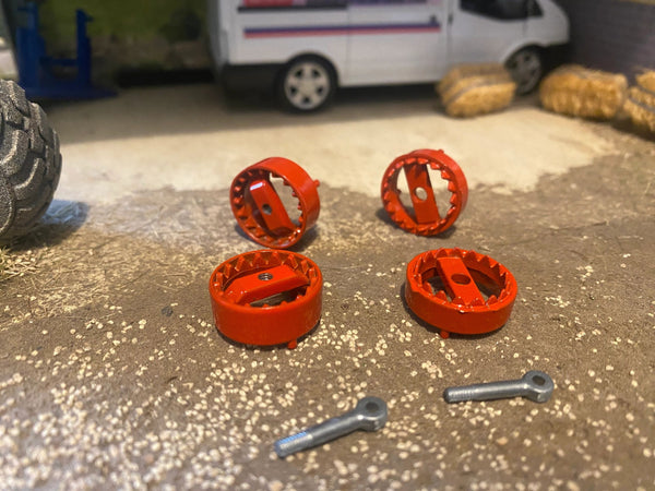 Fendt red Tractor Dual wheel double molcon air coupling system 1:32 sc ...