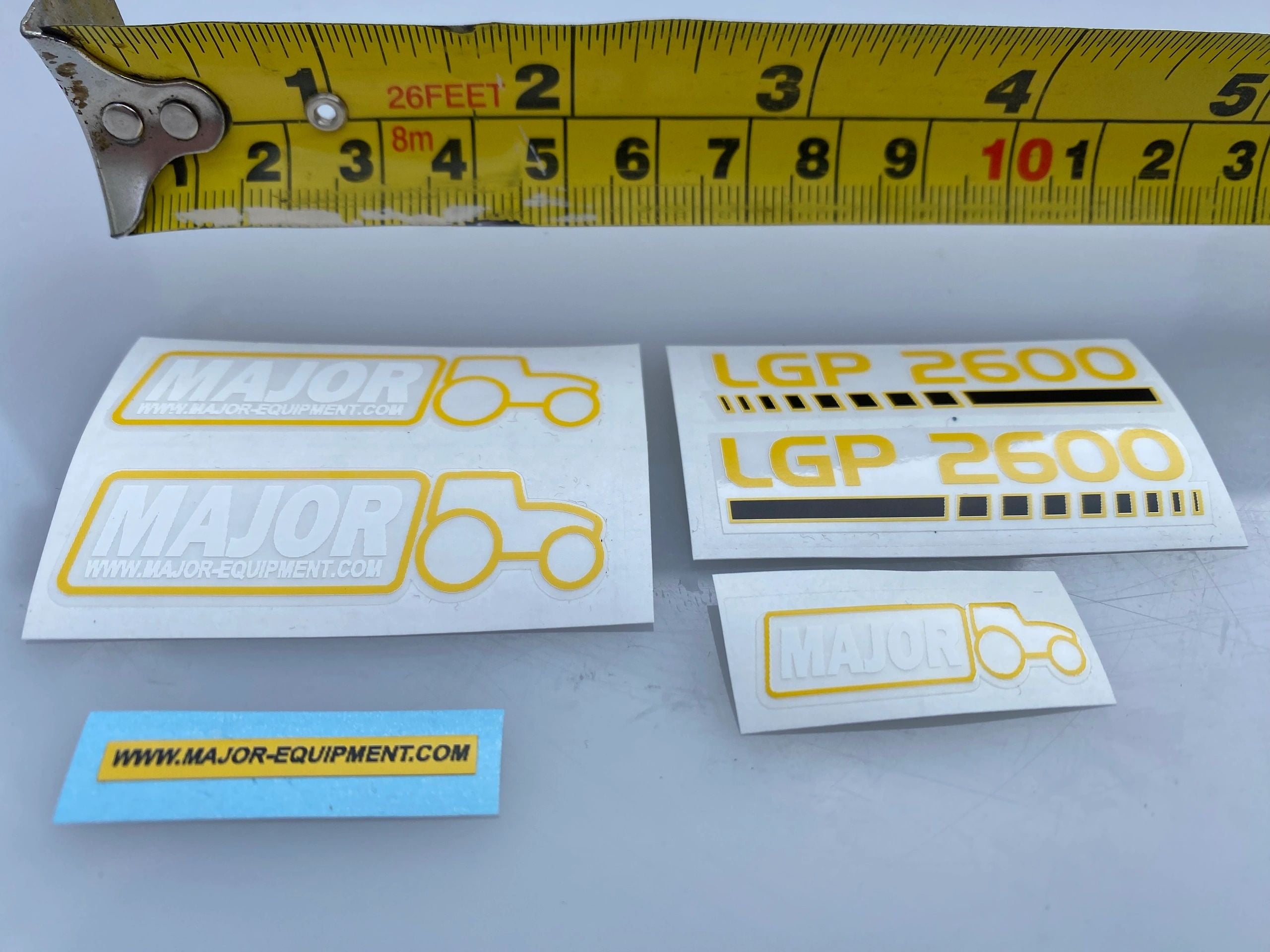 High quality vinyl set of white decals Major LGP 2600 slurry tanker 1 ...